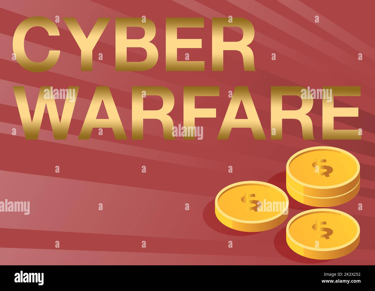 Écriture affichant du texte Cyber Warfare. Concept d'affaires Virtual ...