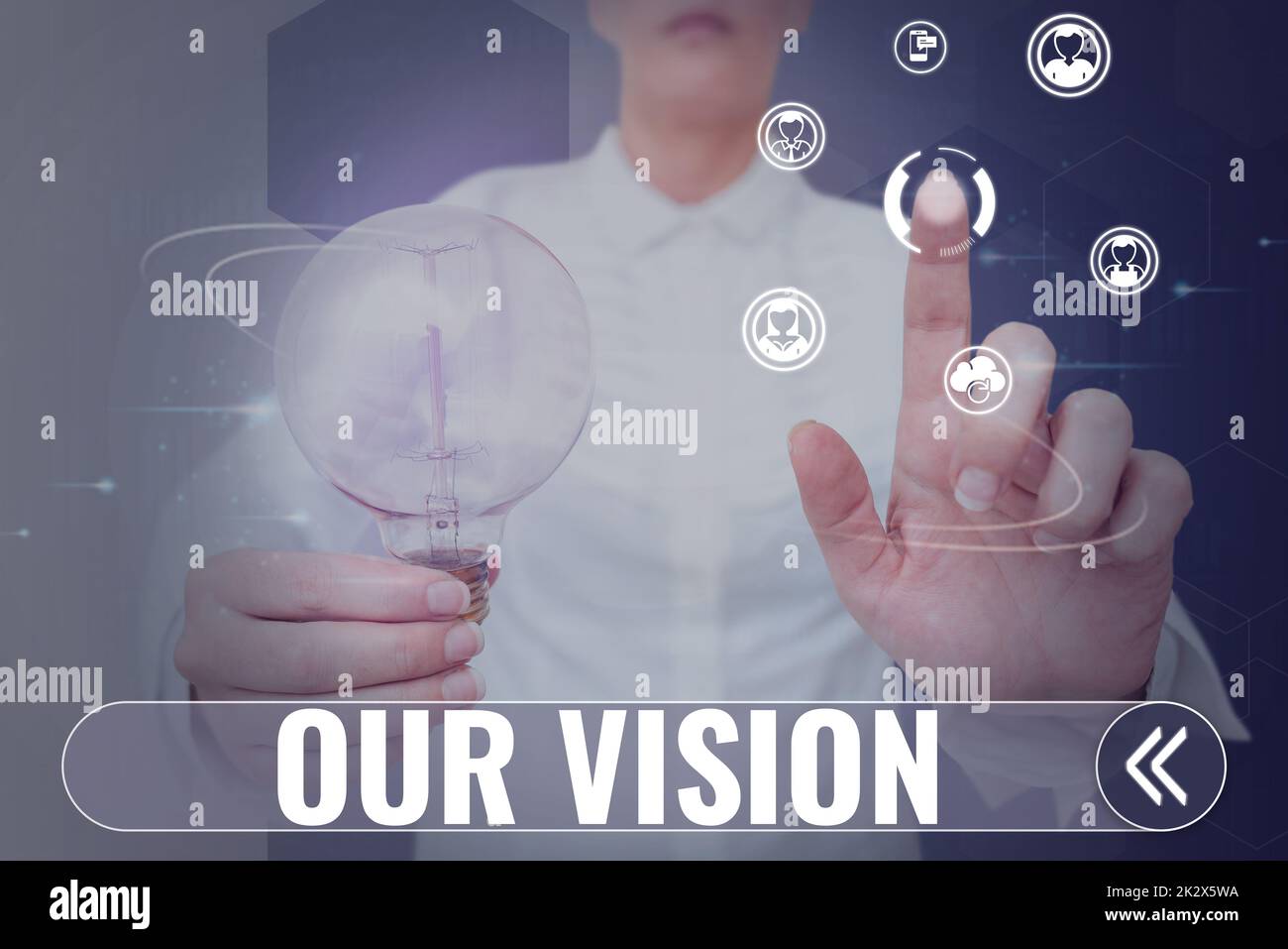 Écriture affichage de texte notre vision. Plan conceptuel de photo pour ...