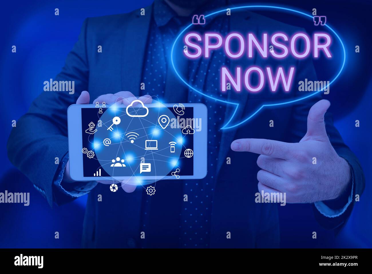 Affichage conceptuel Sponsor maintenant. Mot pour payer ou investir ...