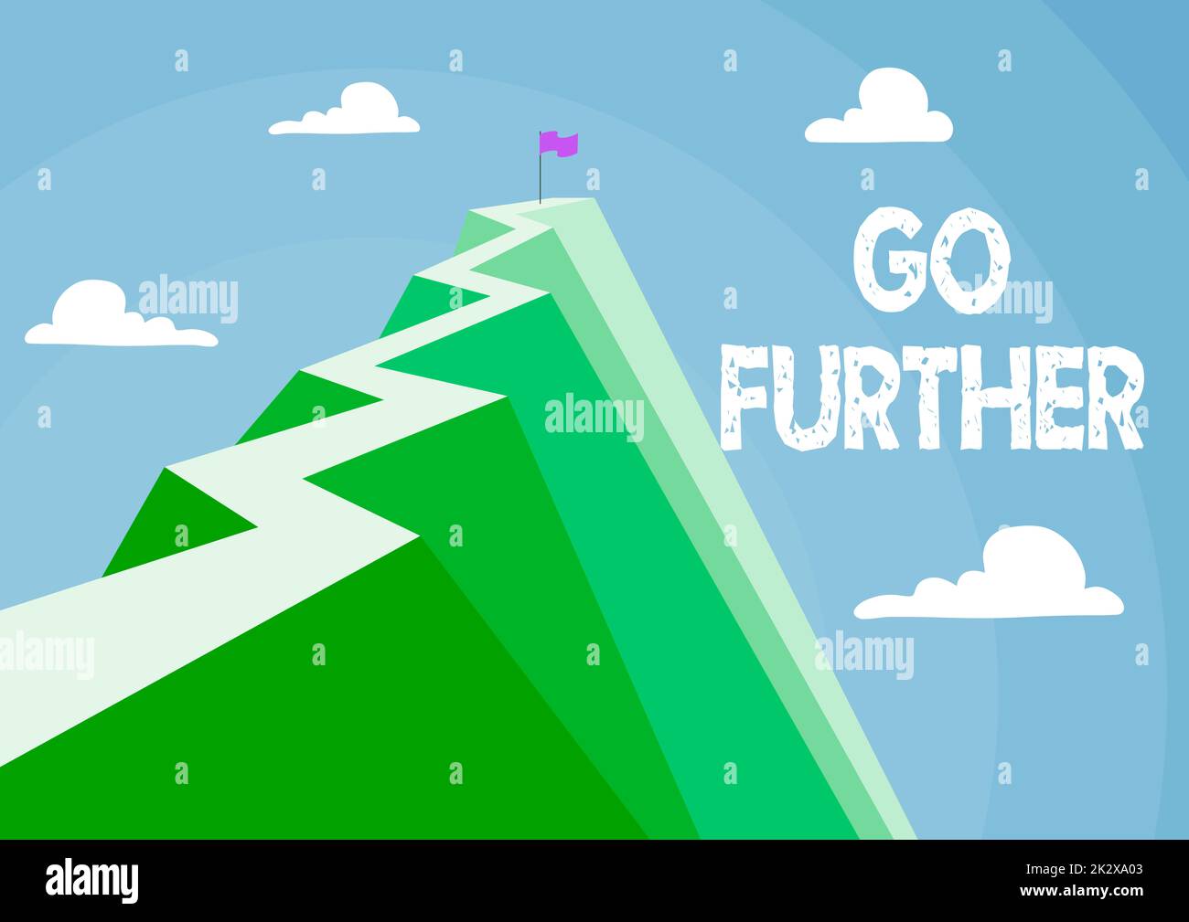 Écrire afficher le texte aller plus loin, Business concept pour se ...