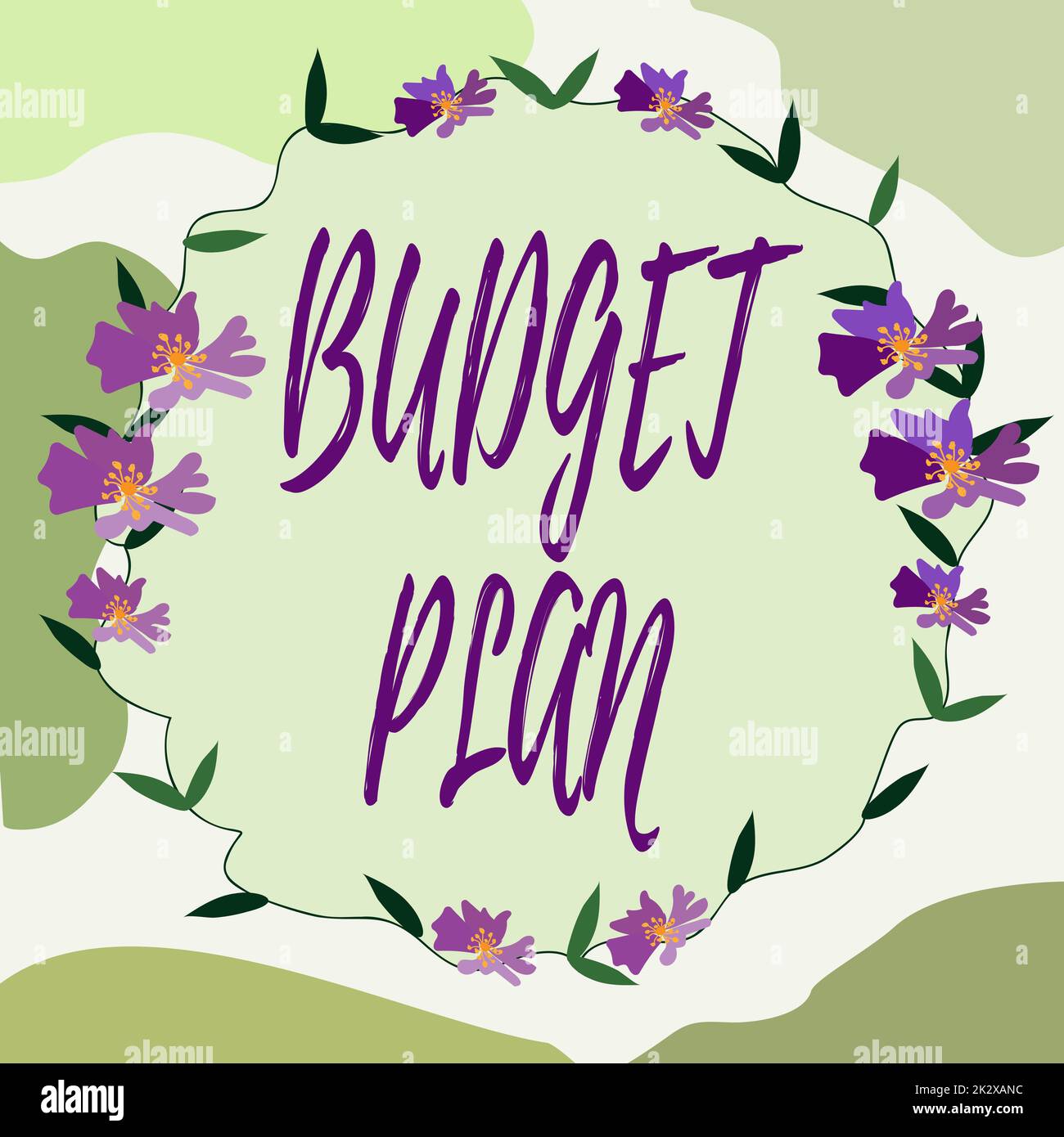 Affiche le plan budgétaire. Concept signification calendrier financier ...
