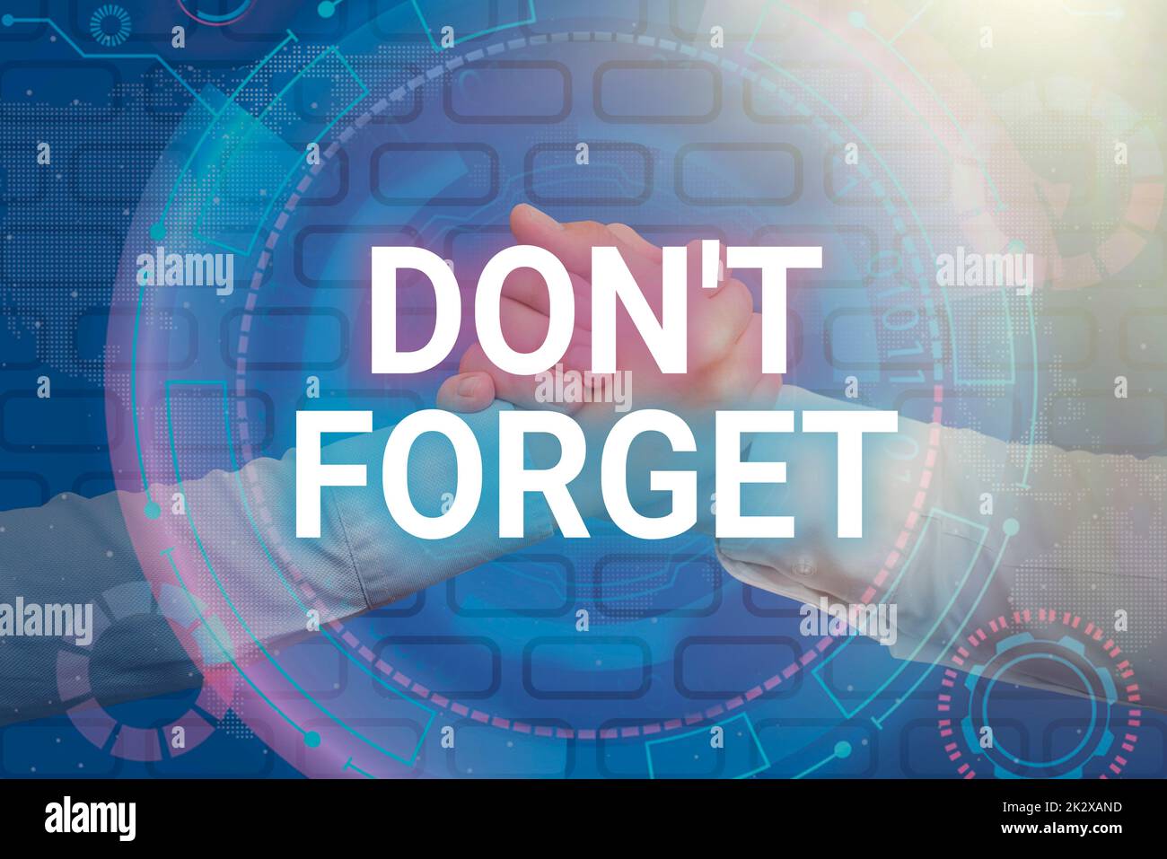 Texte d'écriture Don T Forget. Concept signification savoir par cœur ...