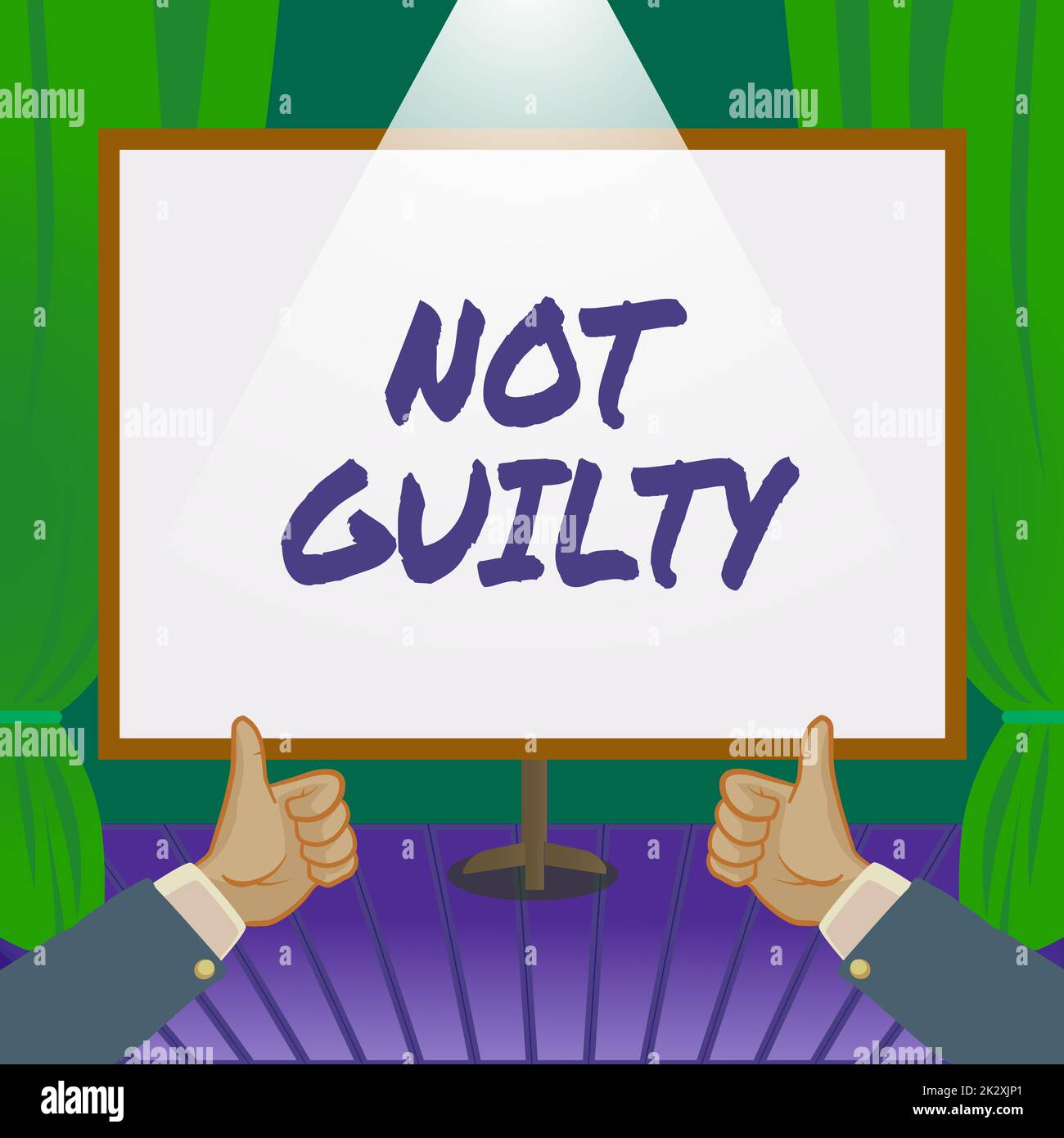 Affichage conceptuel non coupable. Concept signifiant quelqu'un est ...