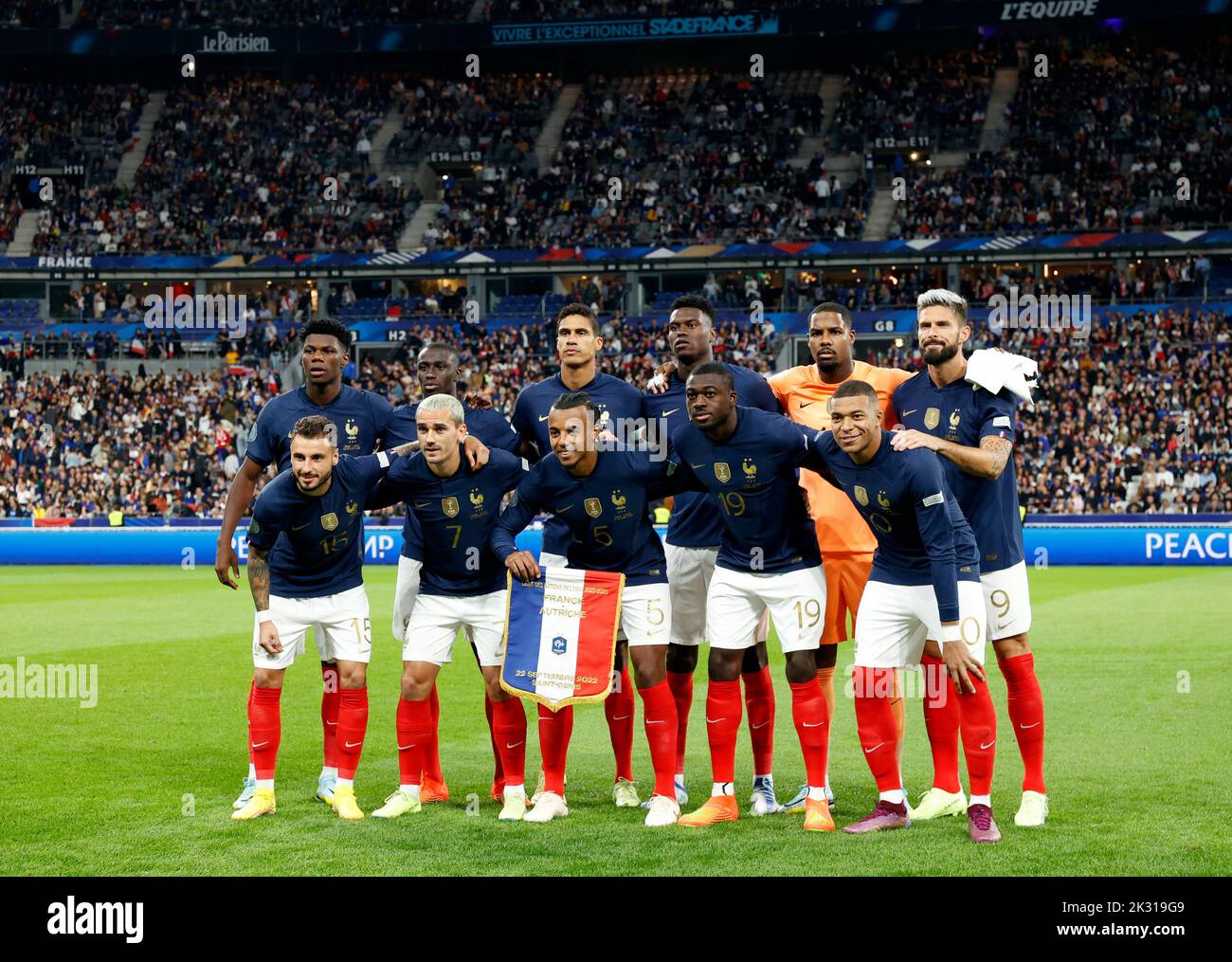 France team group line up fra Banque de photographies et d’images à haute résolution - Alamy