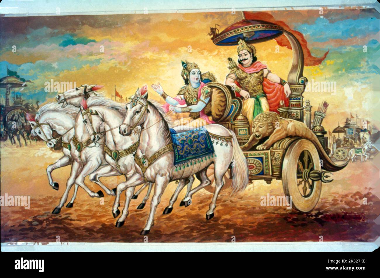 Mahabharat krishna arjun Banque de photographies et d’images à haute résolution - Alamy