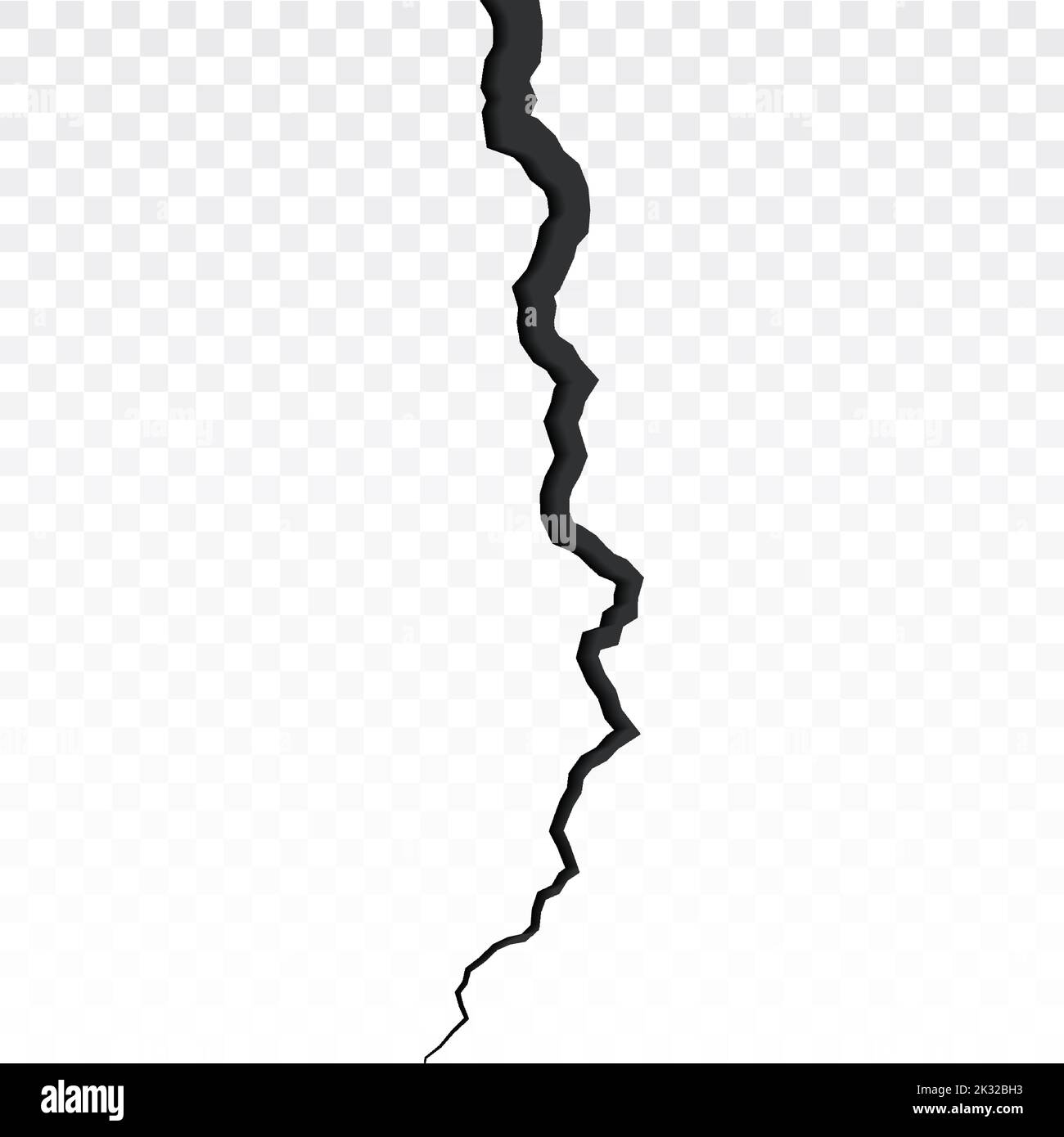 Effet de ligne de paroi vectorielle de fissure. Masse cassée mur ...