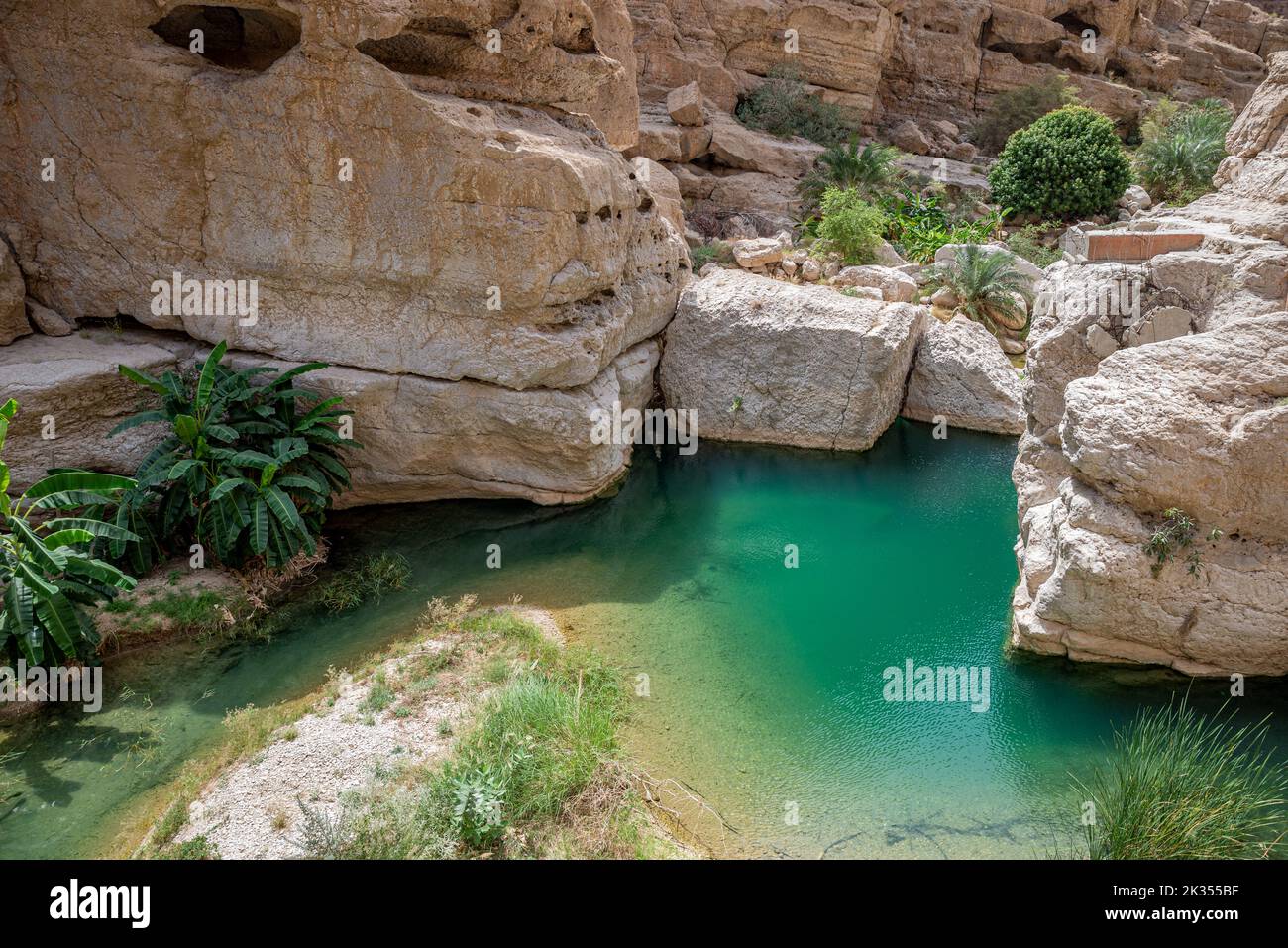 Oman wadi shab falaj irrigation Banque de photographies et d’images à ...