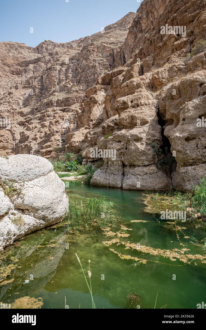 Oman wadi shab falaj irrigation Banque de photographies et d’images à ...