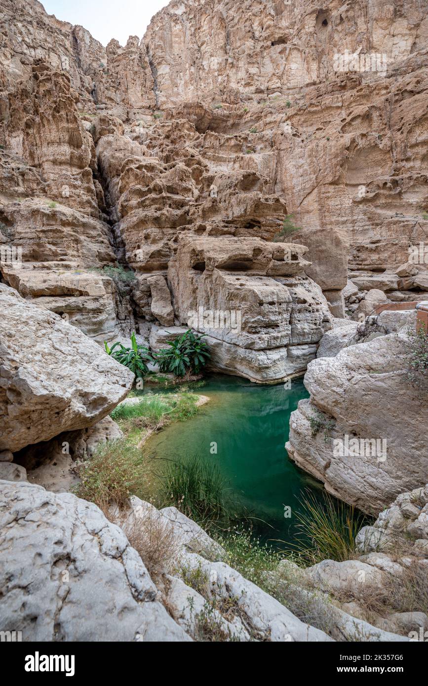 Oman wadi shab falaj irrigation Banque de photographies et d’images à ...