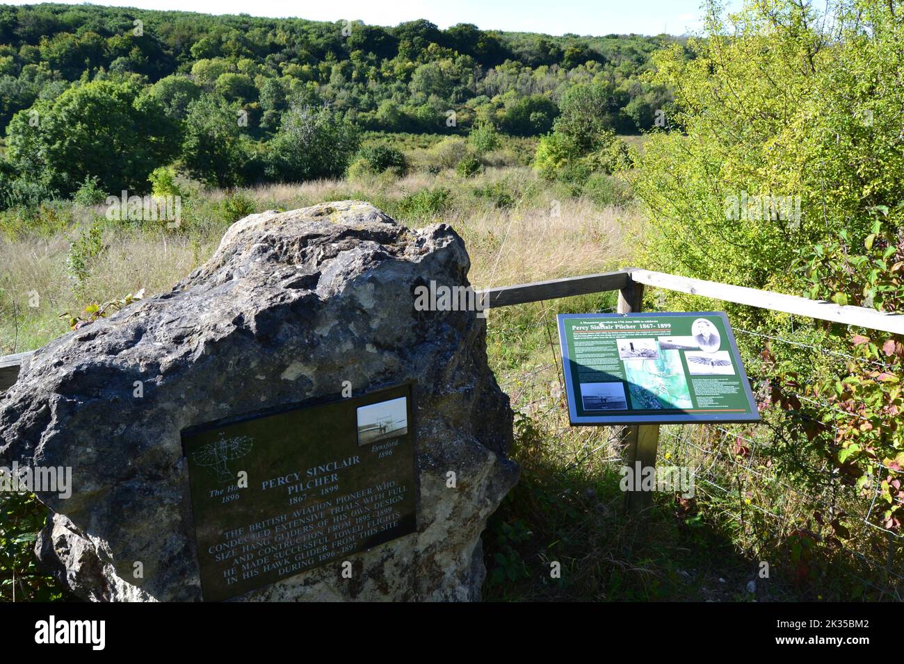 Fin de l'été dans l'ouest du Kent, près d'Eynsford, au monument ...