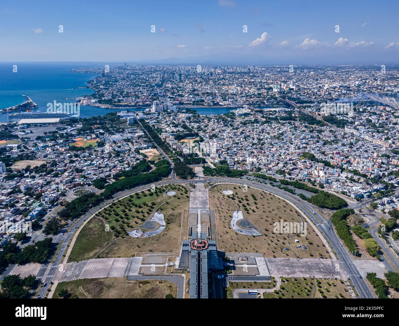 Belle vue aérienne du phare de Colon à Santo Domingo en République ...