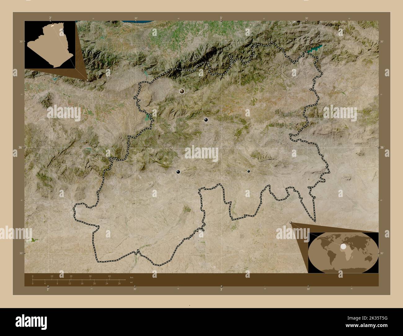 Map satellite geography algeria medea Banque de photographies et d ...