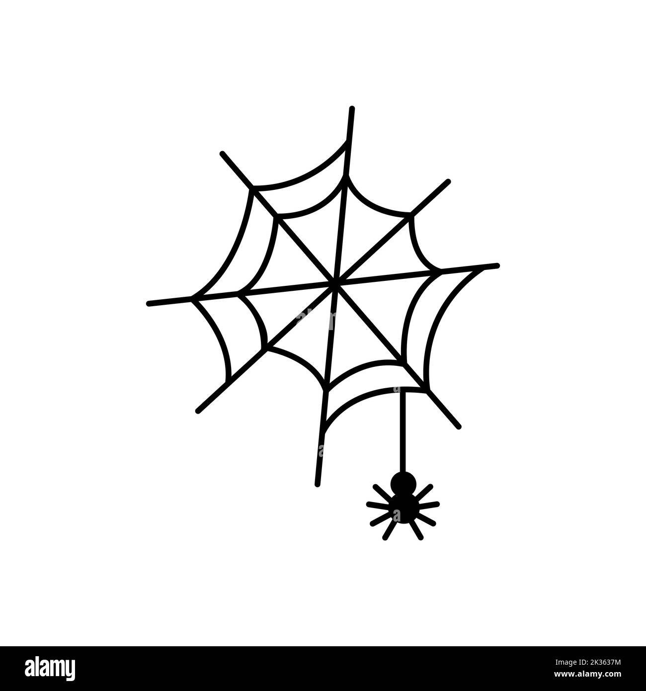 Toile d'Halloween toile d'araignée. Dessin animé de Cobweb avec ...