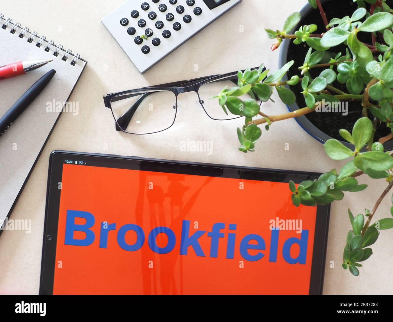Dans cette illustration, le logo de Brookfield Asset Management Inc ...