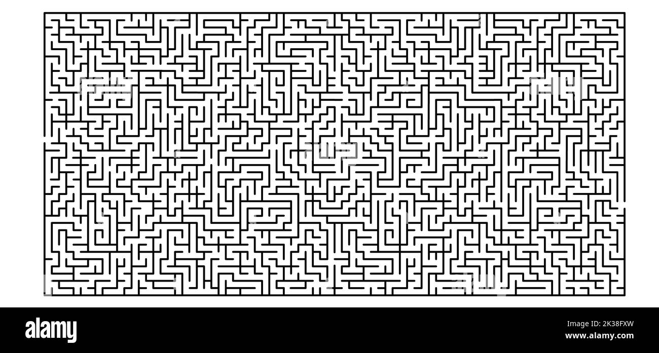 Logique de l'éducation, labyrinthe. Labyrinthe carré noir. Vecteur ...