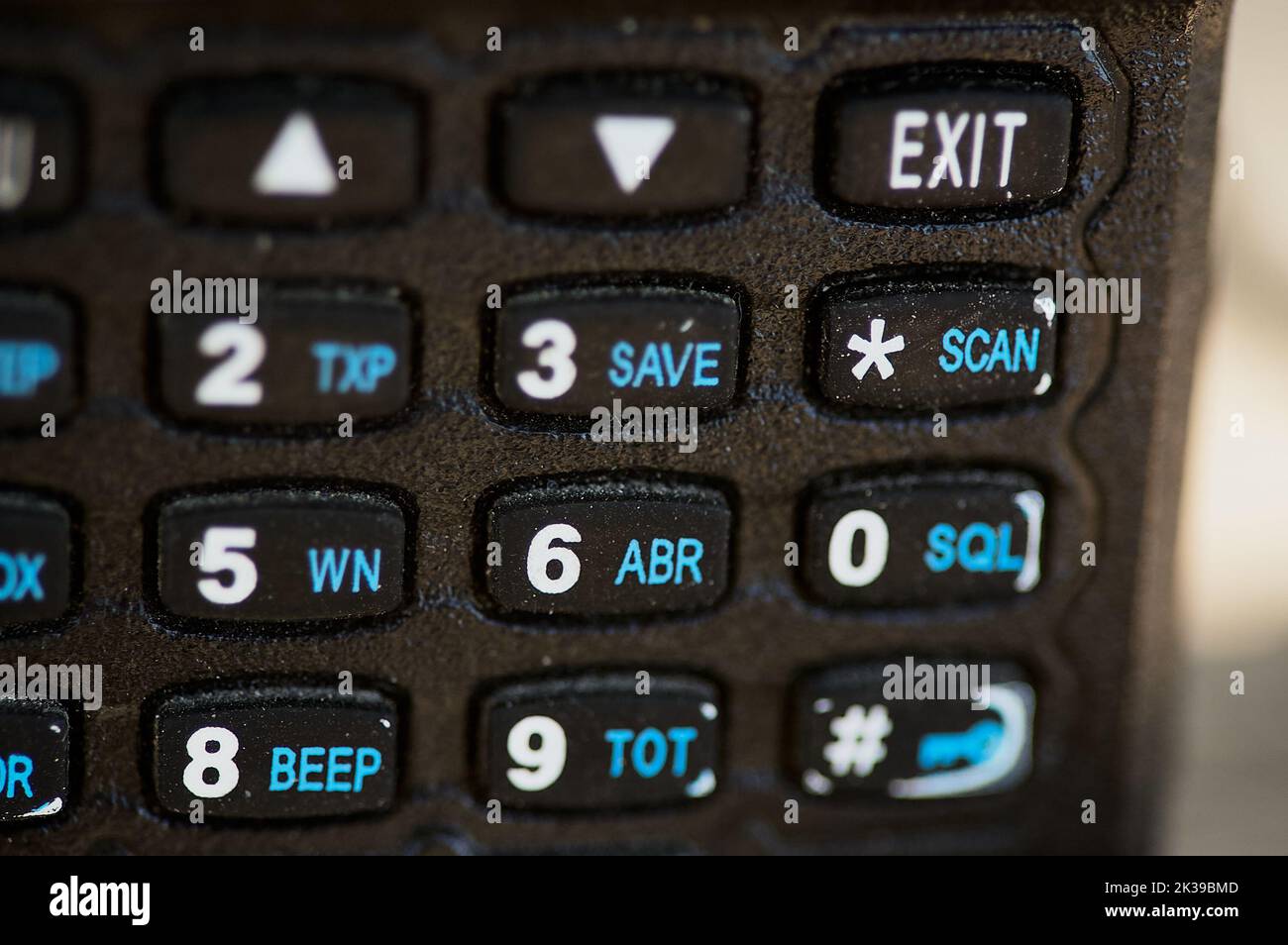 Partie détaillée des numéros sur le clavier d'un ancien téléphone en ...