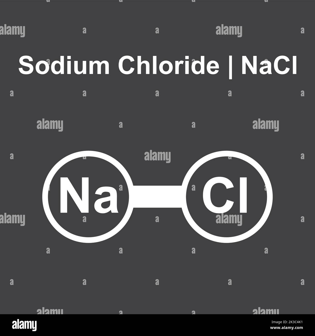 Modèle moléculaire de la molécule de chlorure de sodium (NaCl ...