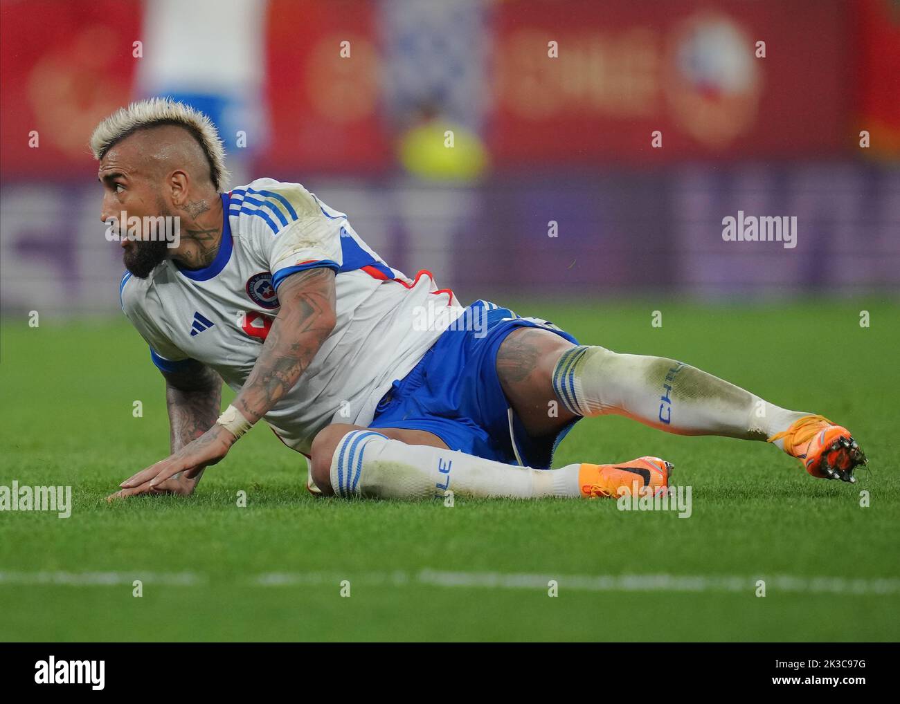 Arturo Vidal du Chili lors du match international entre le Maroc et le ...