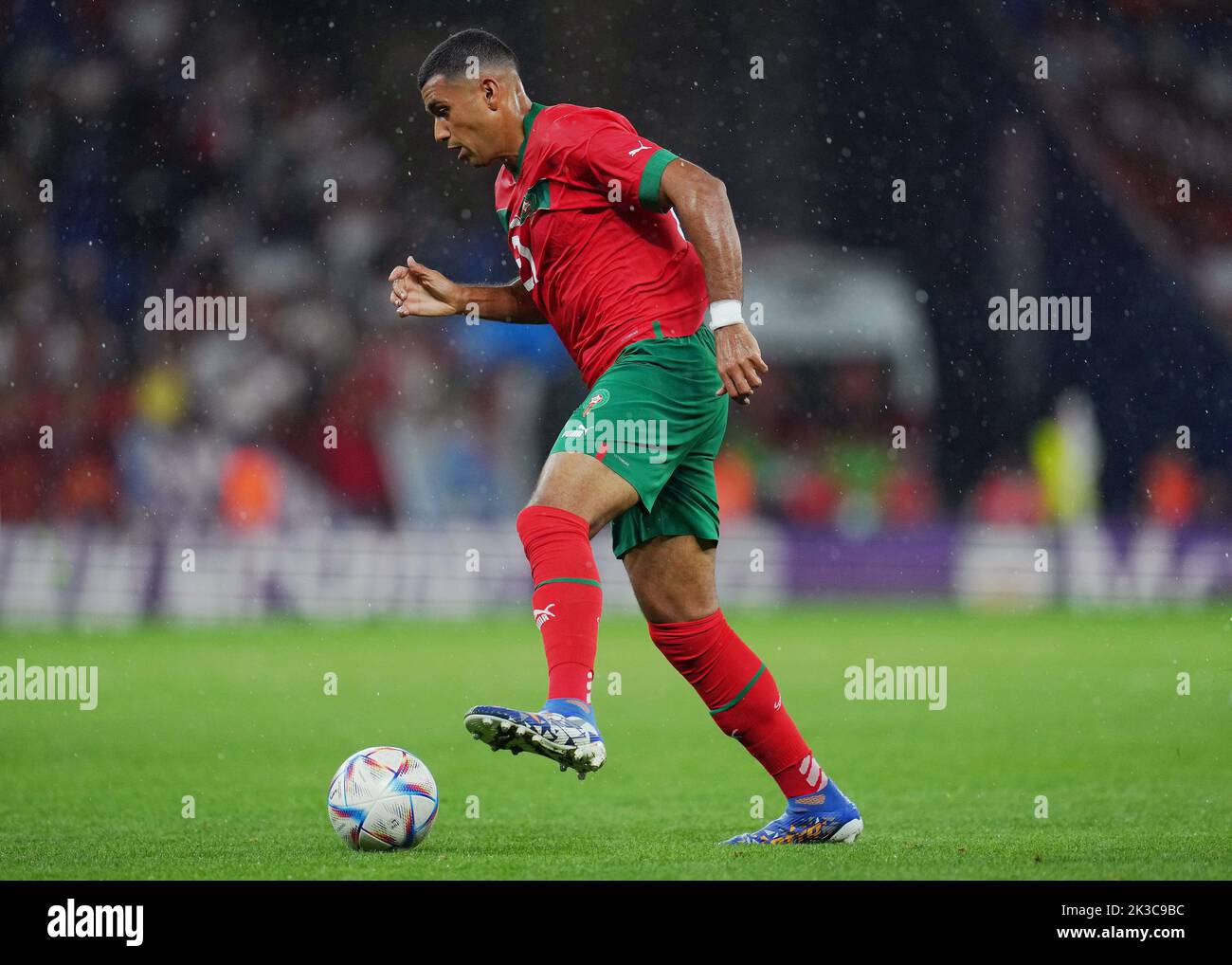 Walid Cheddira, du Maroc, au cours du match international entre le ...