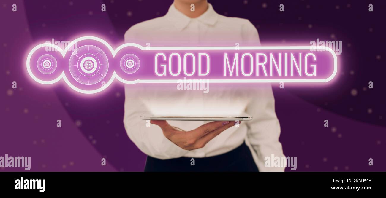 Affiche Bonjour. Mot pour Une expression conventionnelle lors d'une ...