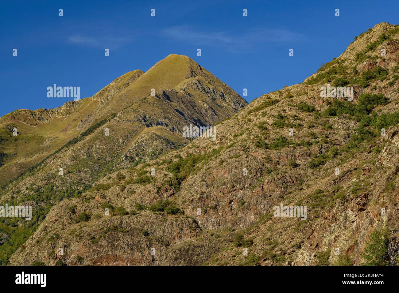 TUC del CAUBO montagne vue de Lladorre, dans la vallée de Cardós, un ...