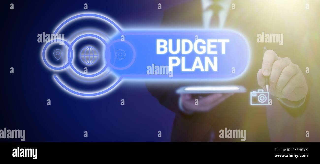 Affiche le plan budgétaire. L'entreprise présente un calendrier ...