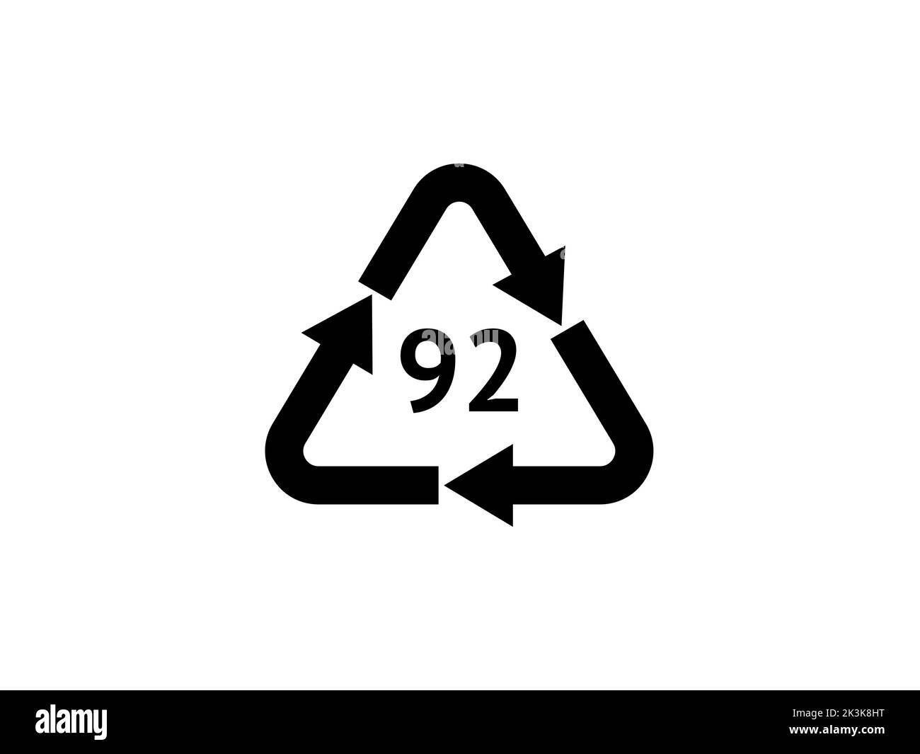 Codes de recyclage composites. Symbole de recyclage sur un fond isolé ...