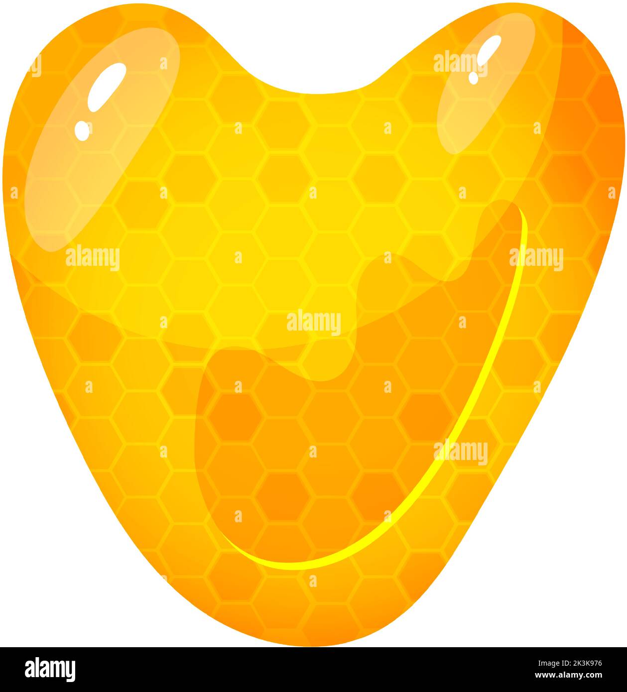 Police douce au miel. Lettre de dessin animé miel liquide, police ...