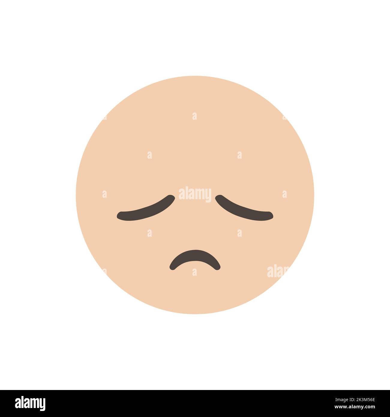 Triste, triste visage, chagrin. 3D icône vectorielle stylisée. Emoji ...