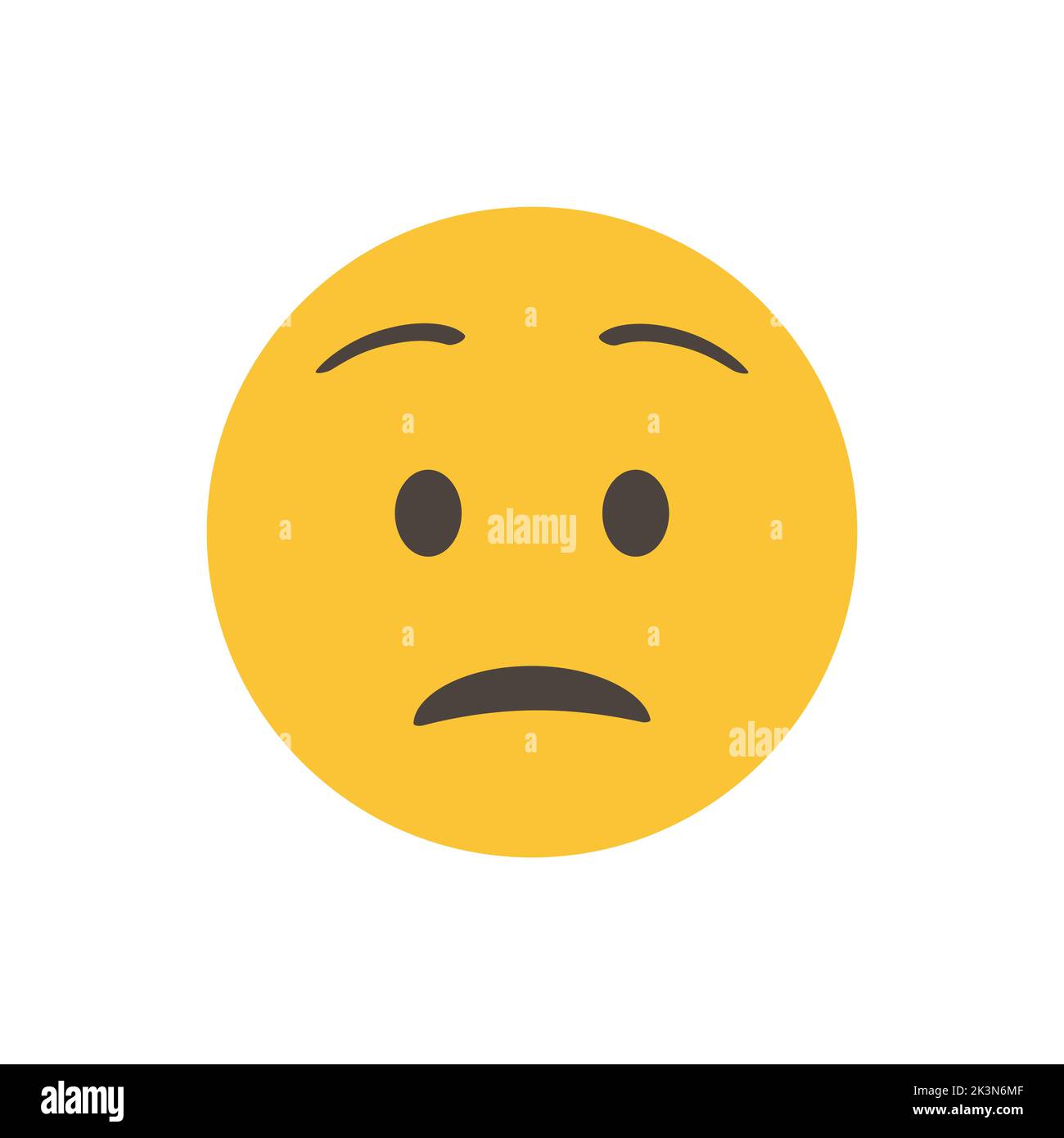 Froncer le visage. Megafrown, déception. Drôle émoticône jaune. Emoji ...