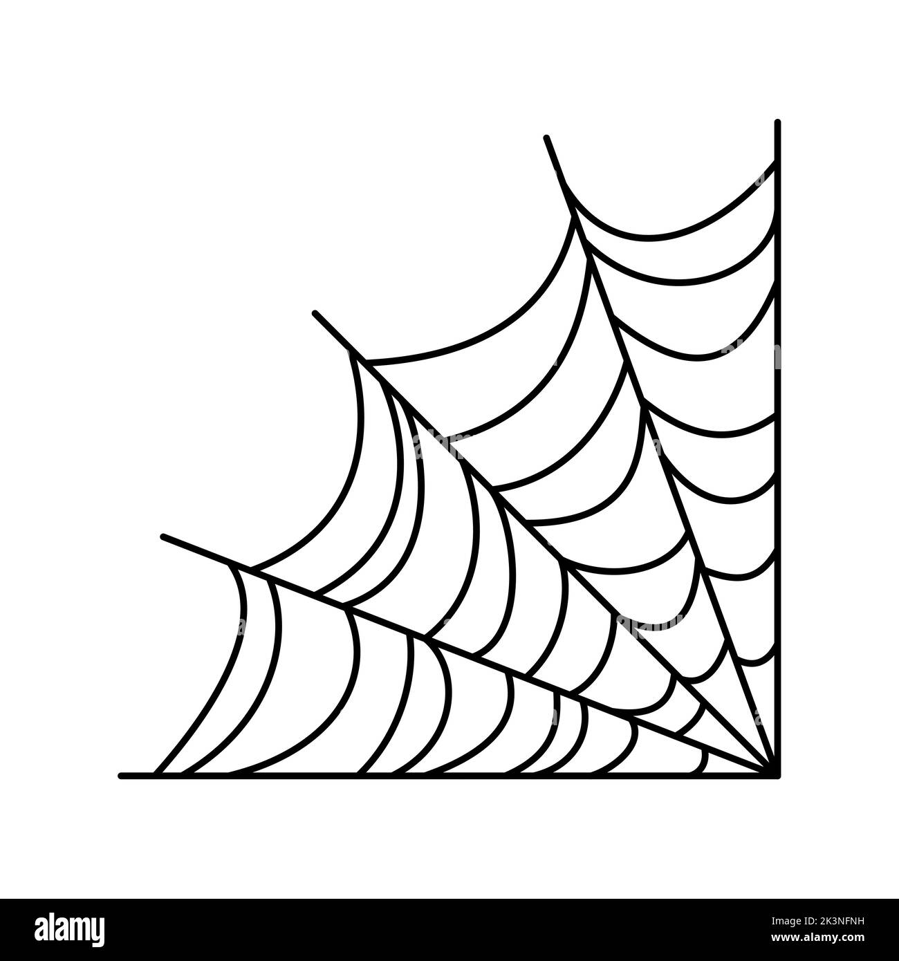 Toile d'araignée. Toile d'araignée dessinée à la main pour Halloween ...