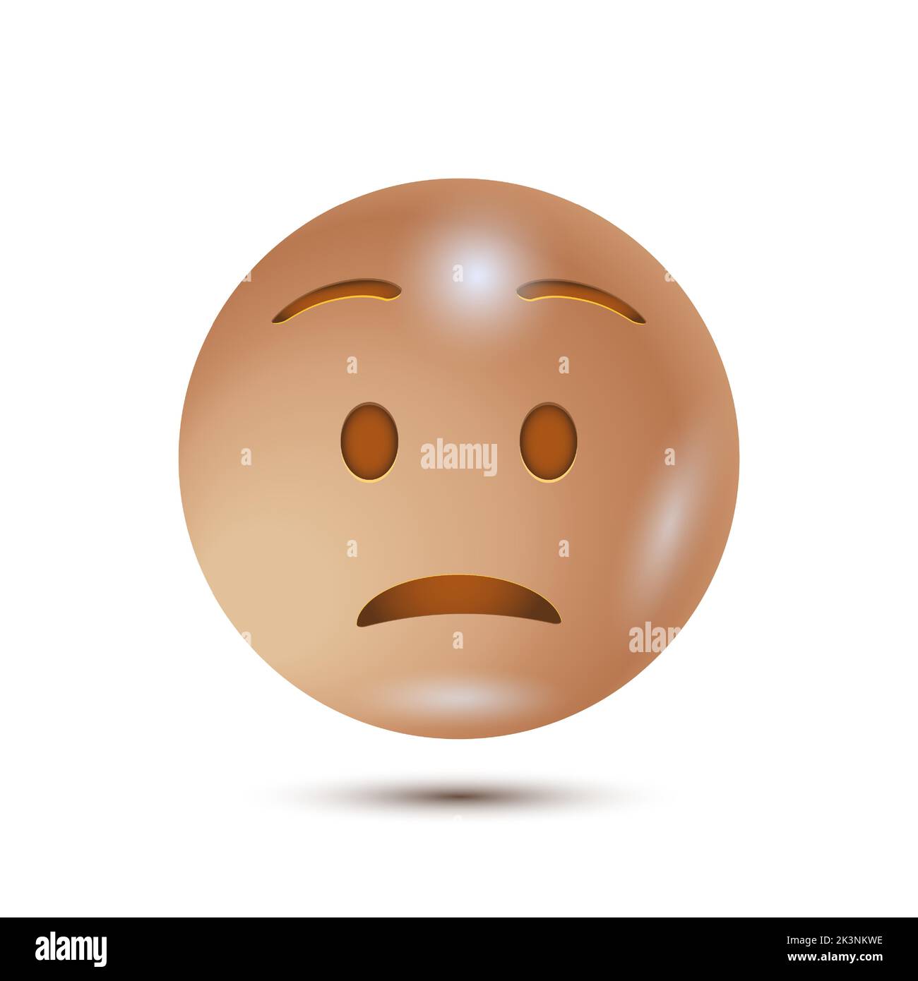 Froncer le visage. Megafrown, déception. Émoticône jaune drôle ...