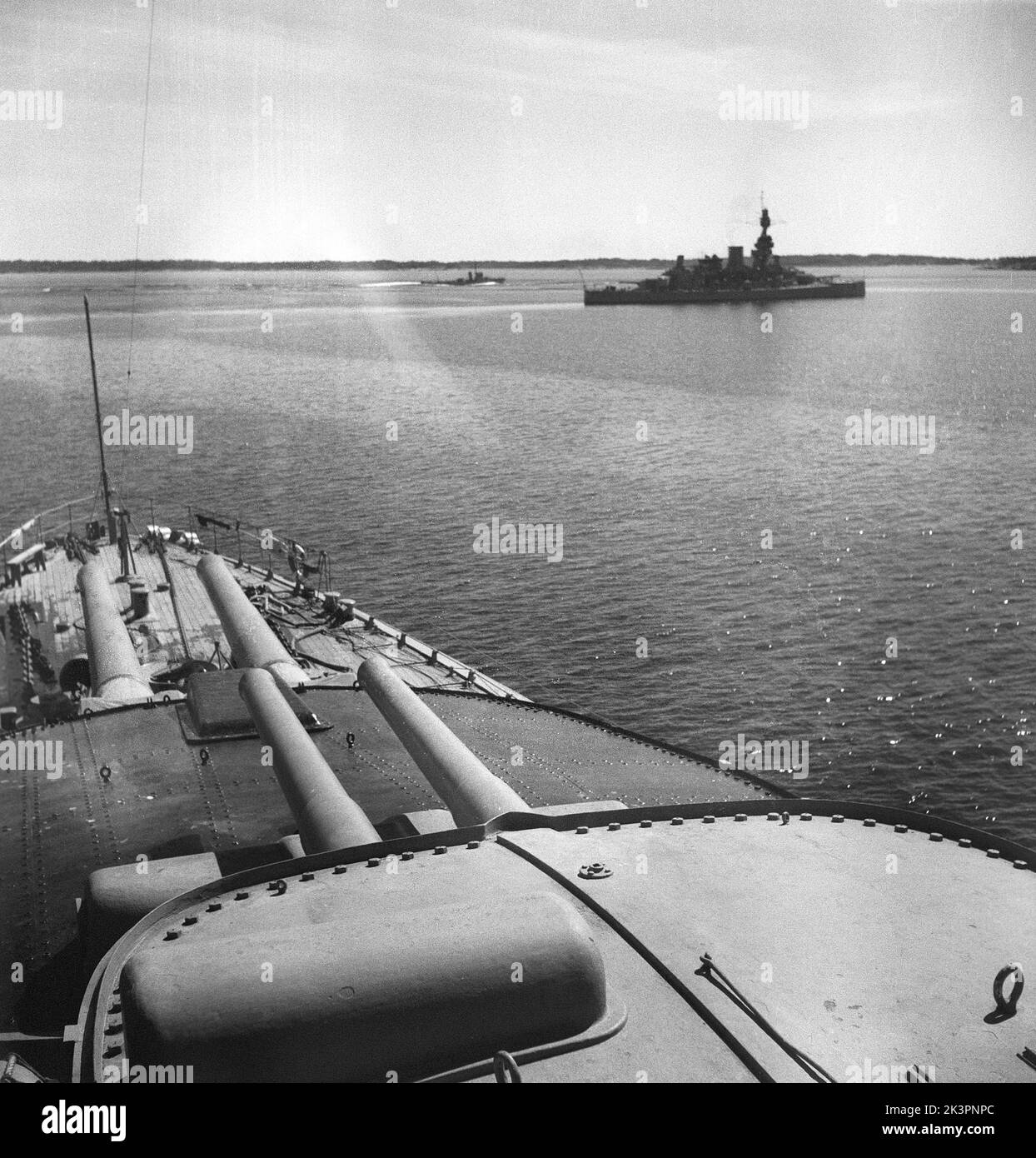 Pendant la Seconde Guerre mondiale Le navire de guerre Sverige pendant ...