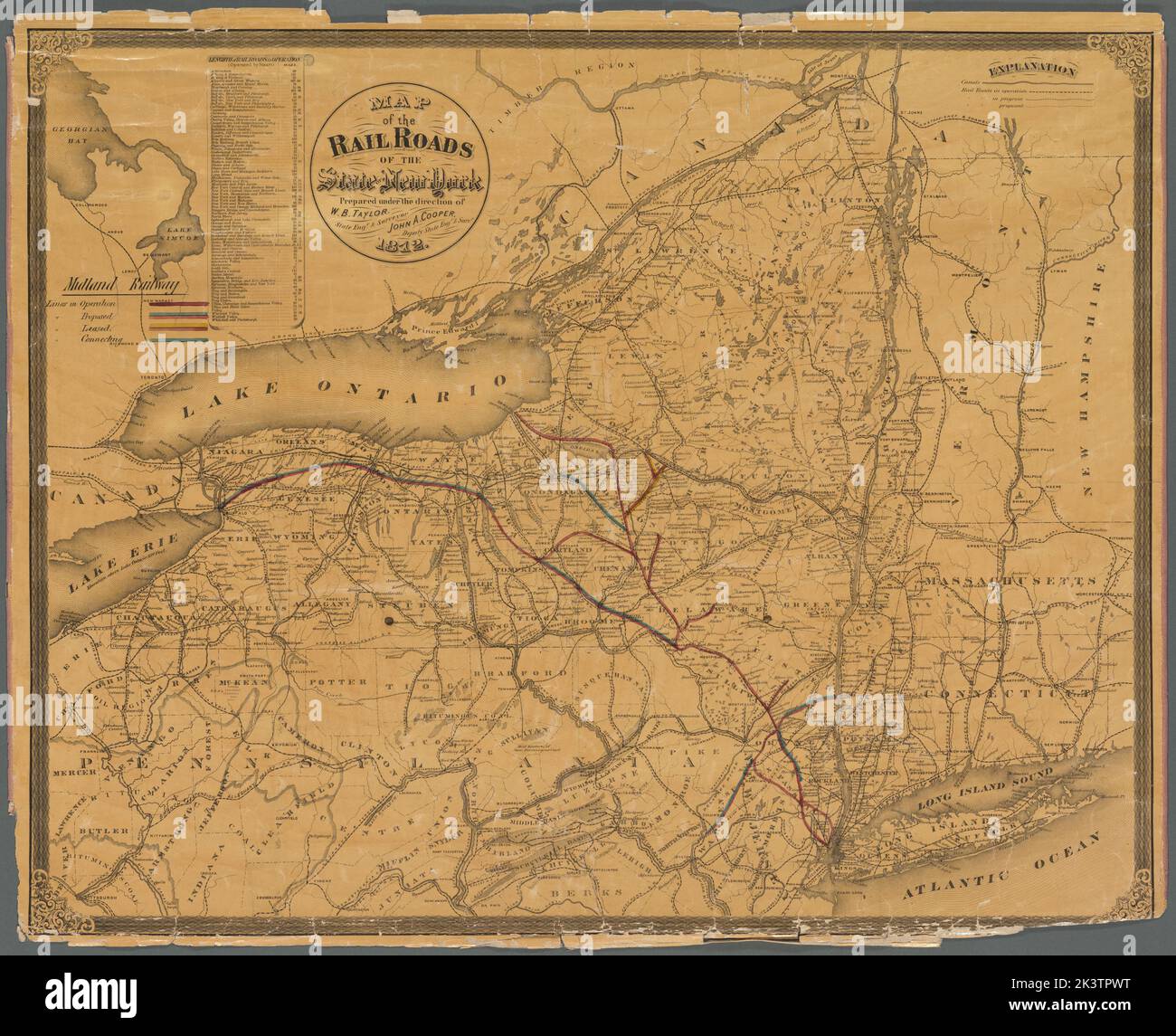 Connecticut map routes Banque de photographies et d’images à haute ...