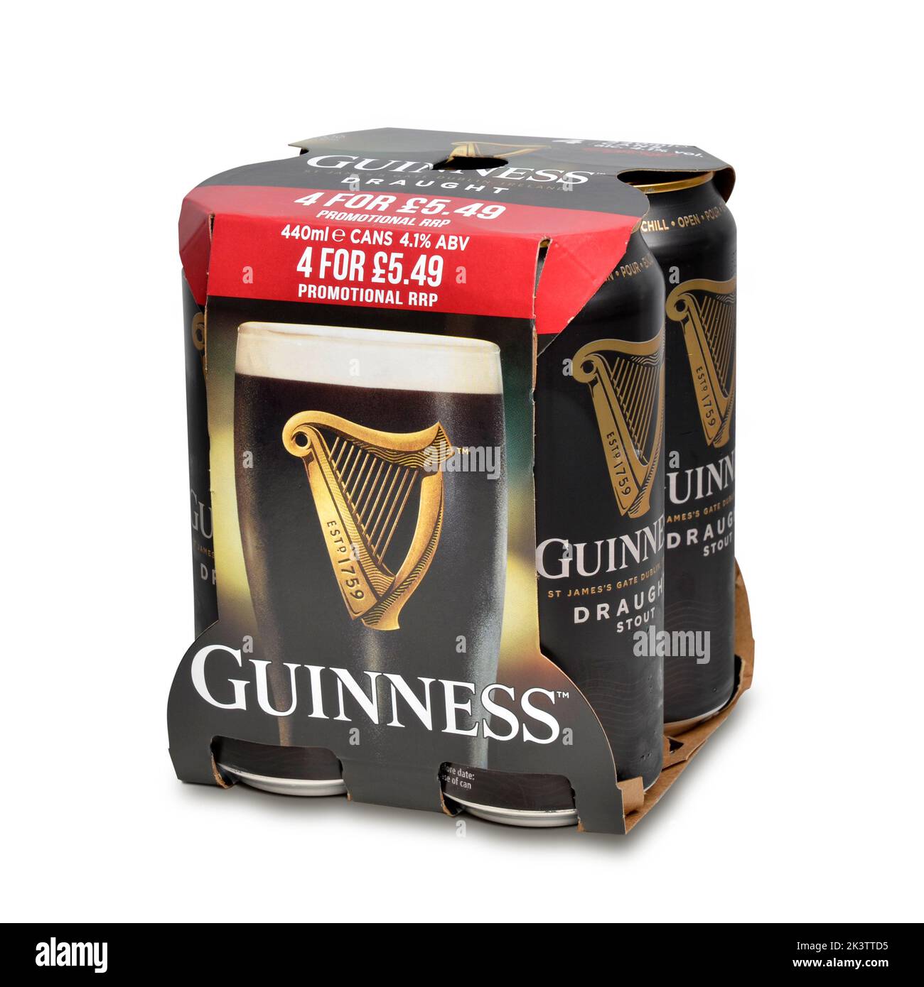 Canettes de guinness Banque d'images détourées - Alamy