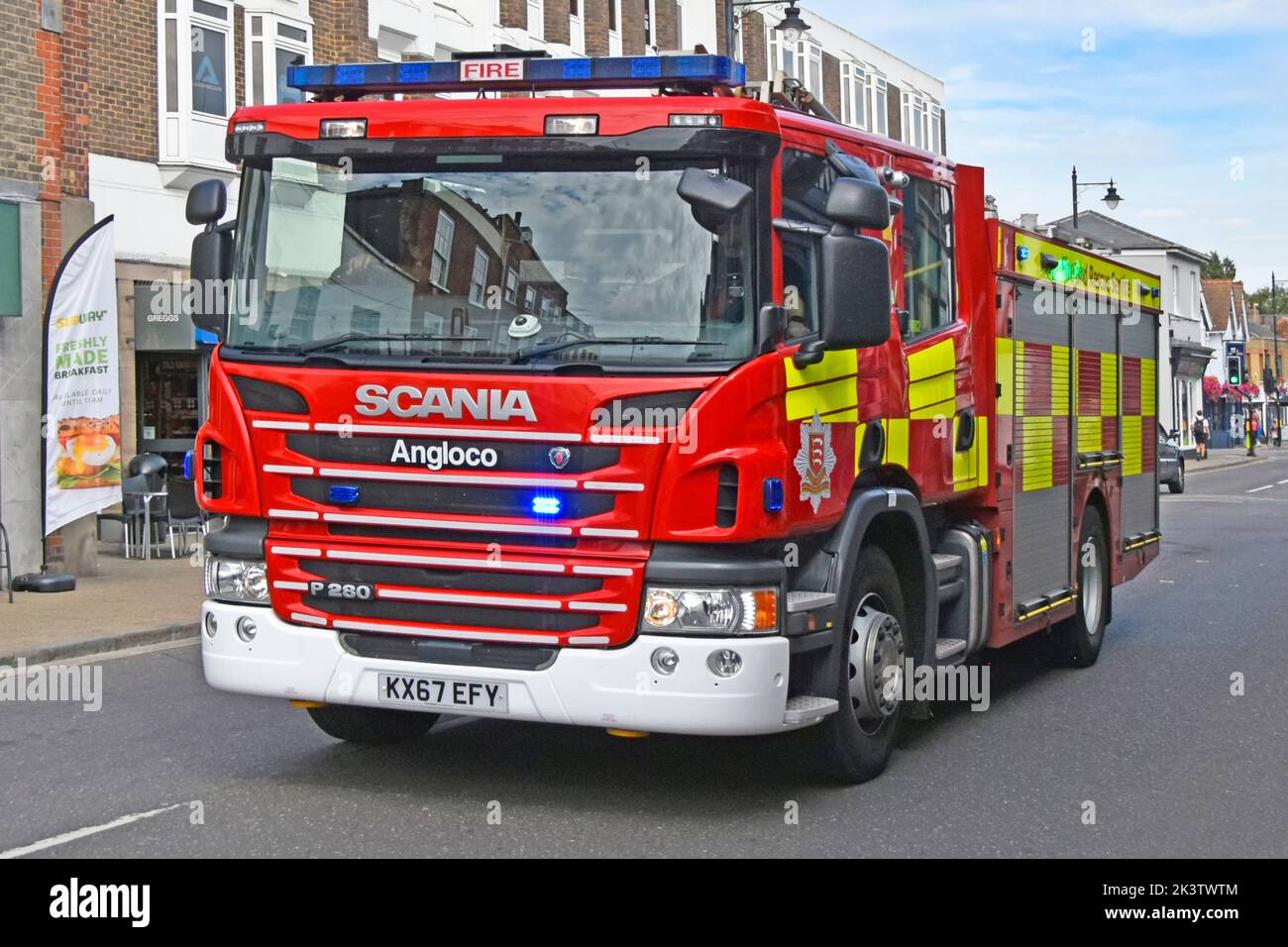 Essex Fire and Rescue Service Scania camion châssis camion pompiers ...