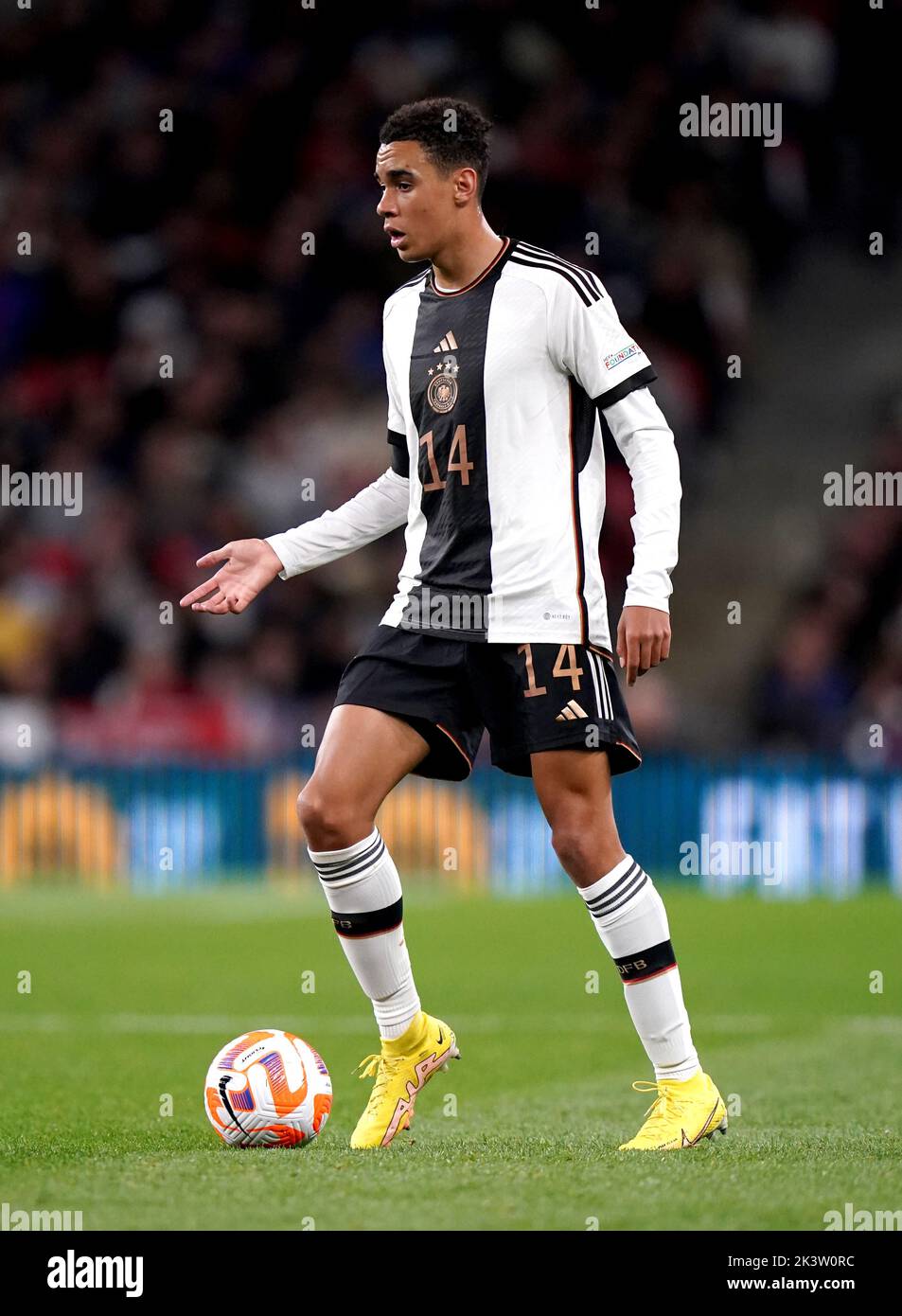 Jamal Musiala en Allemagne lors du match de la Ligue des Nations de l ...