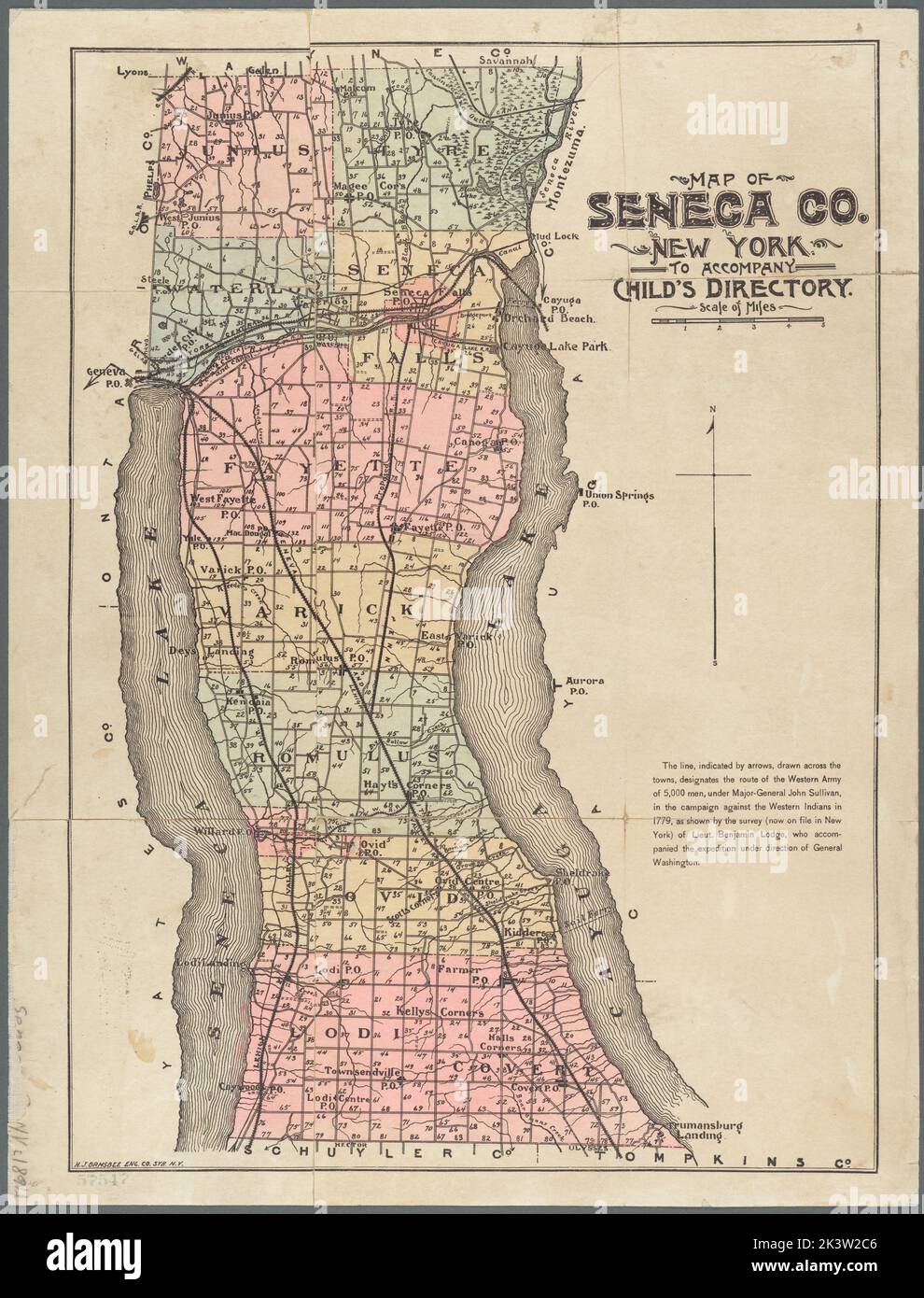 Carte de Seneca Co., New York: Accompagner le répertoire des enfants ...