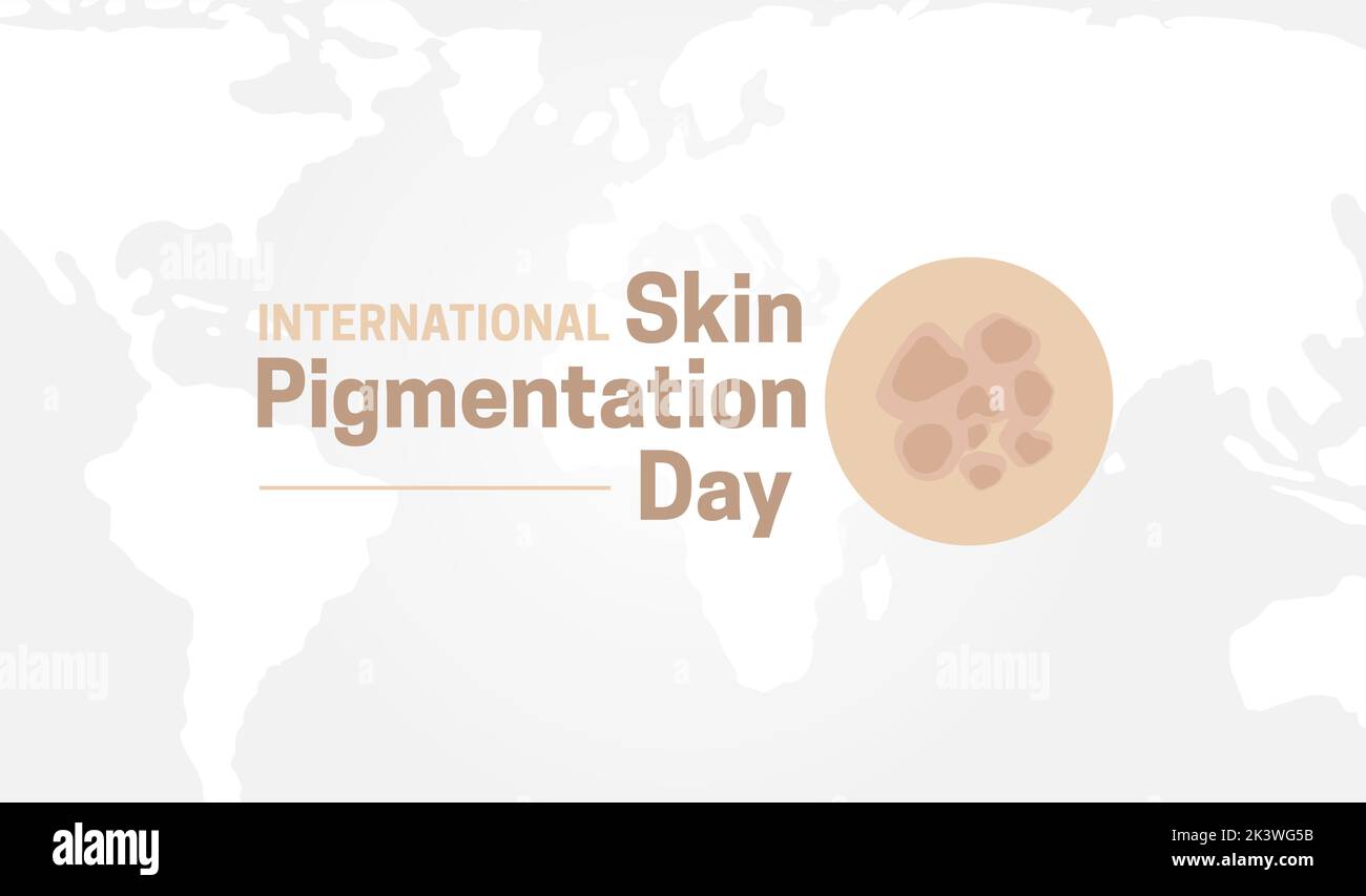 International Skin pigmentation Day Background Design avec illustration ...