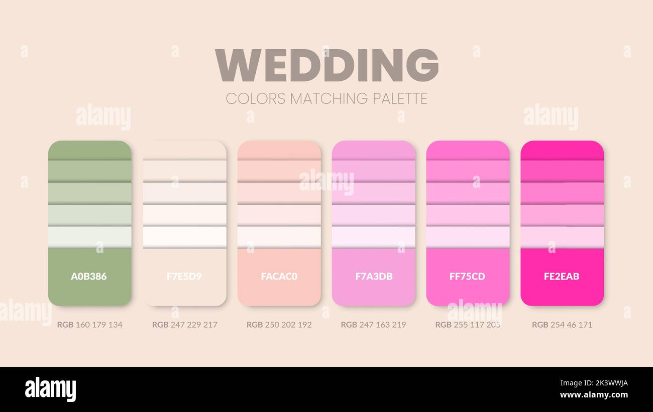 Jeux de couleurs pour mariage. Guide des combinaisons et des palettes ...