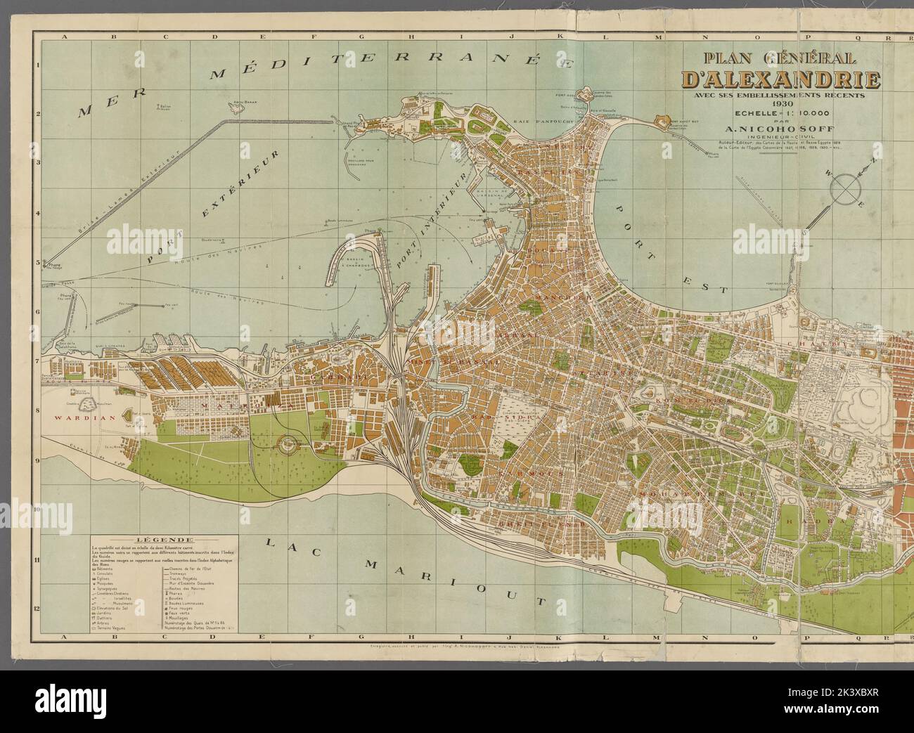 Plan général d'Alexandrie avec ses embellissements, 1930; Plan général ...