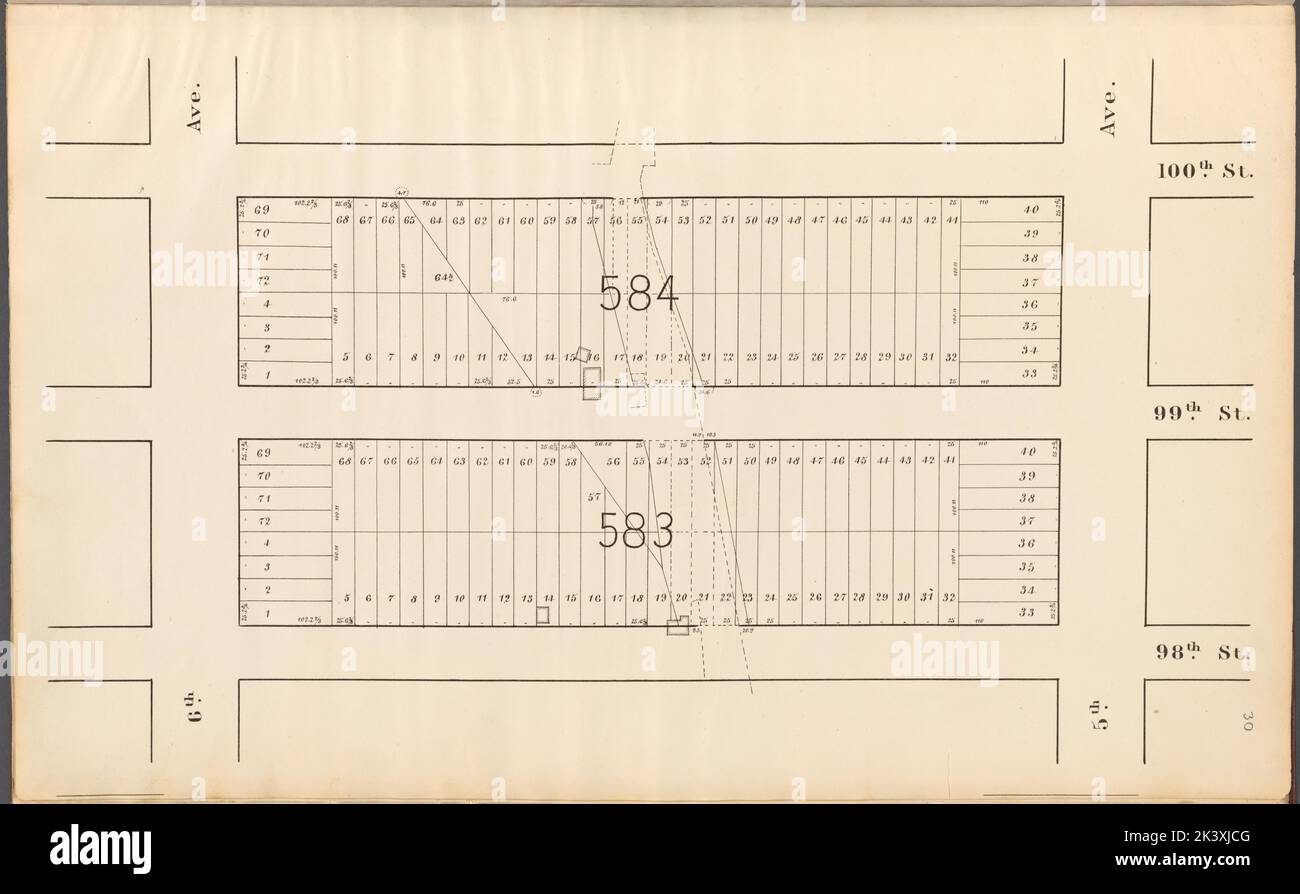 Plan d'aménagement du parc central : délimité par 100th rue, 5th avenue ...