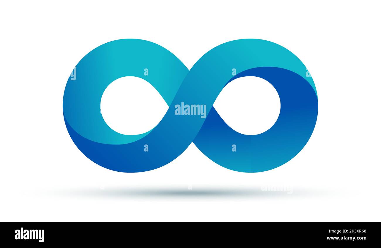 Icône de boucle de symbole du logo Infinity, cycle mobius infini 8 ...