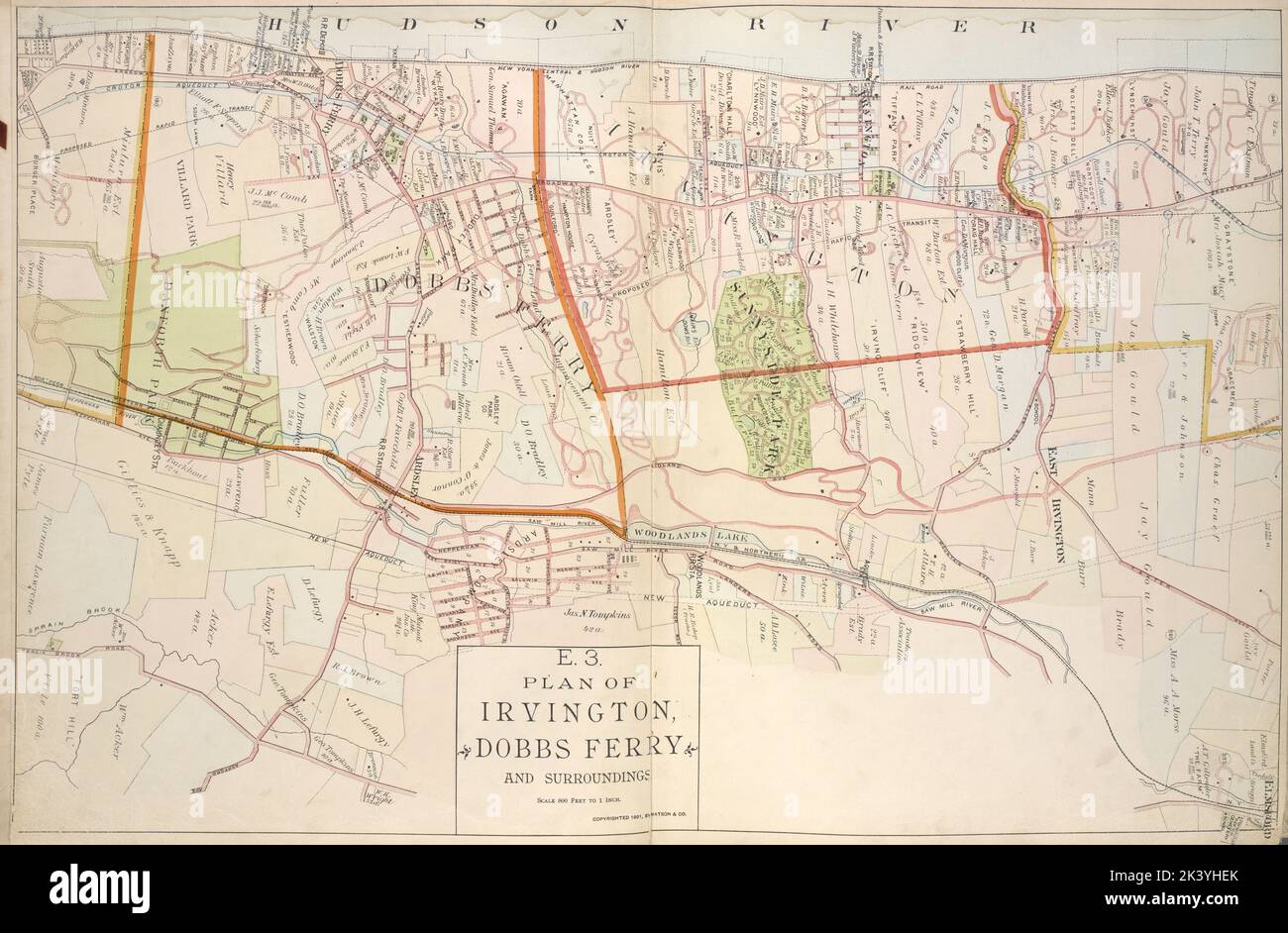 Mapa de irvington nueva york Banque de photographies et d’images à ...