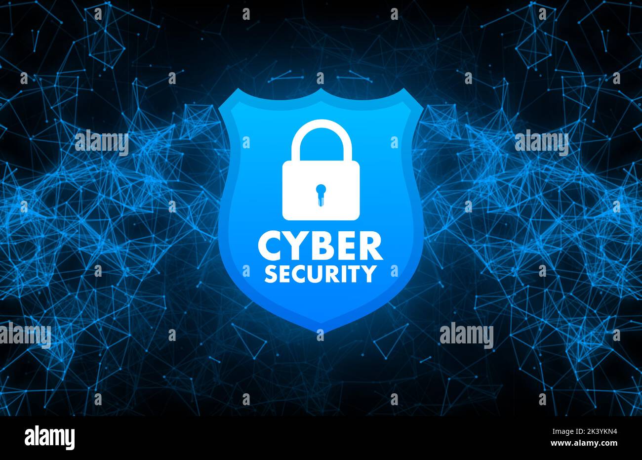 La cybersécurité logo vector avec bouclier et coche. Bouclier de ...