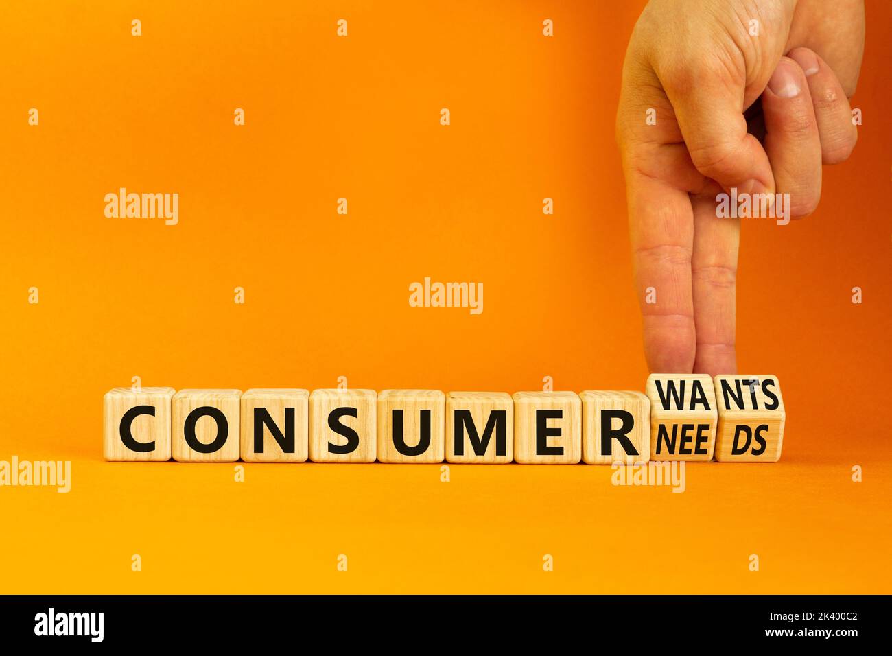 Symbole des besoins et des désirs des consommateurs. Mots de concept ...