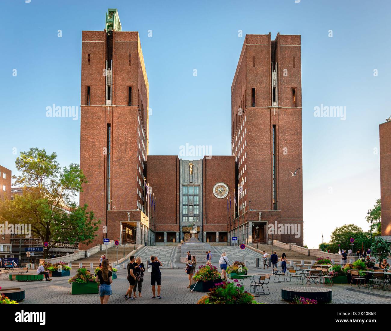 Oslo, Norvège - 13 août 2022 : côté nord de l'hôtel de ville d'Oslo ...