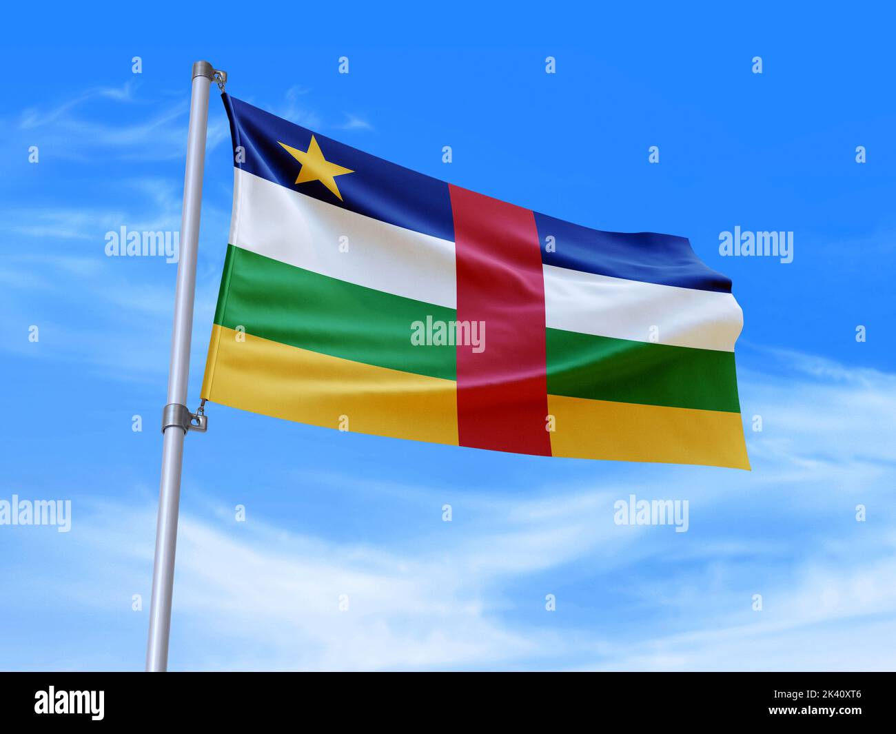 Official flag of the central african republic Banque de photographies ...