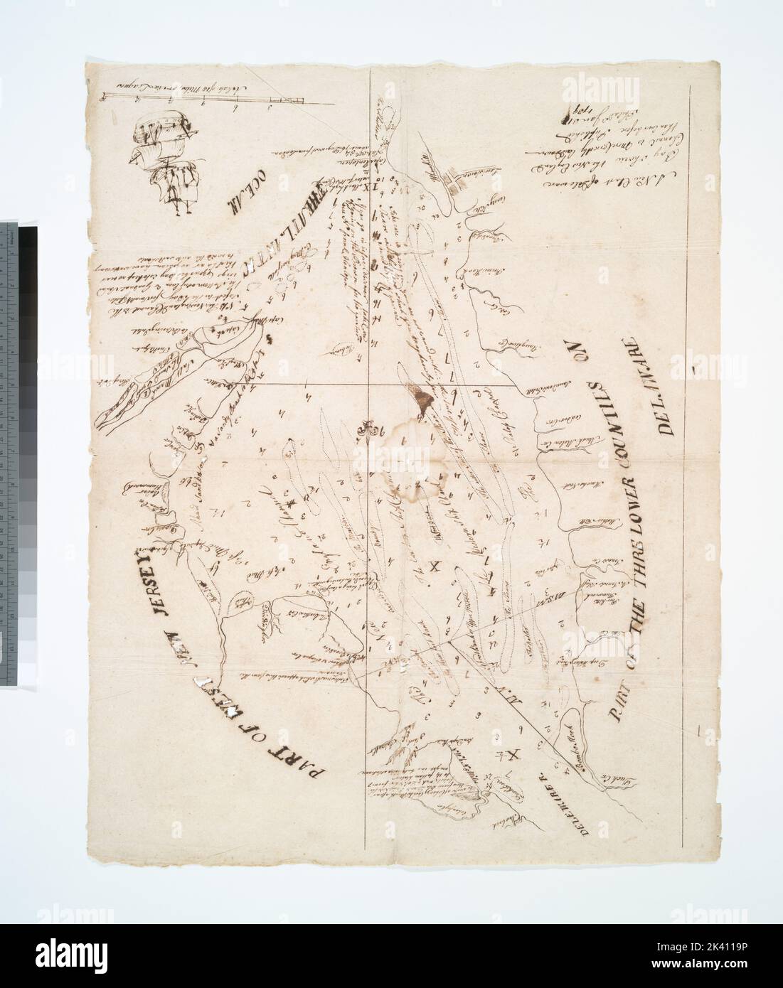 Une nouvelle carte de Delaware Bay : où le chenal de la Nouvelle ...