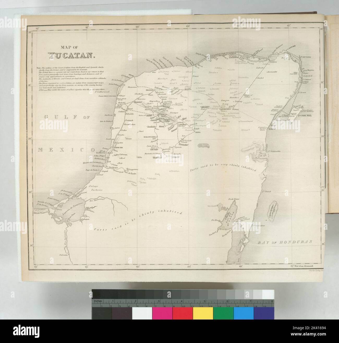 Carte du Yucatan Stephens, John Lloyd, 1805-1852. Cartographie. Cartes ...